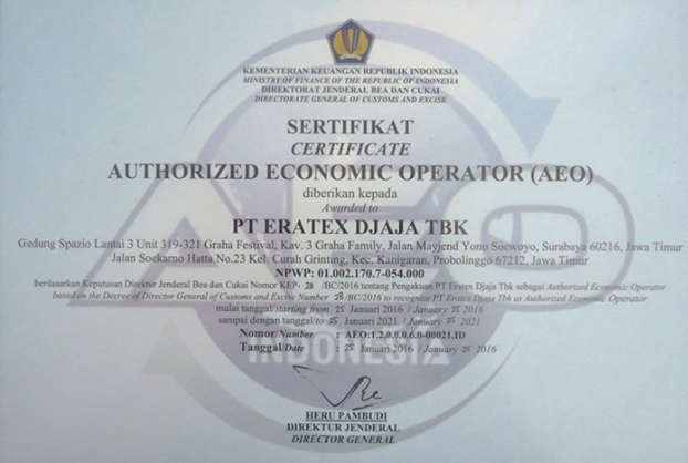 AEO – Eratex Djaja, Tbk